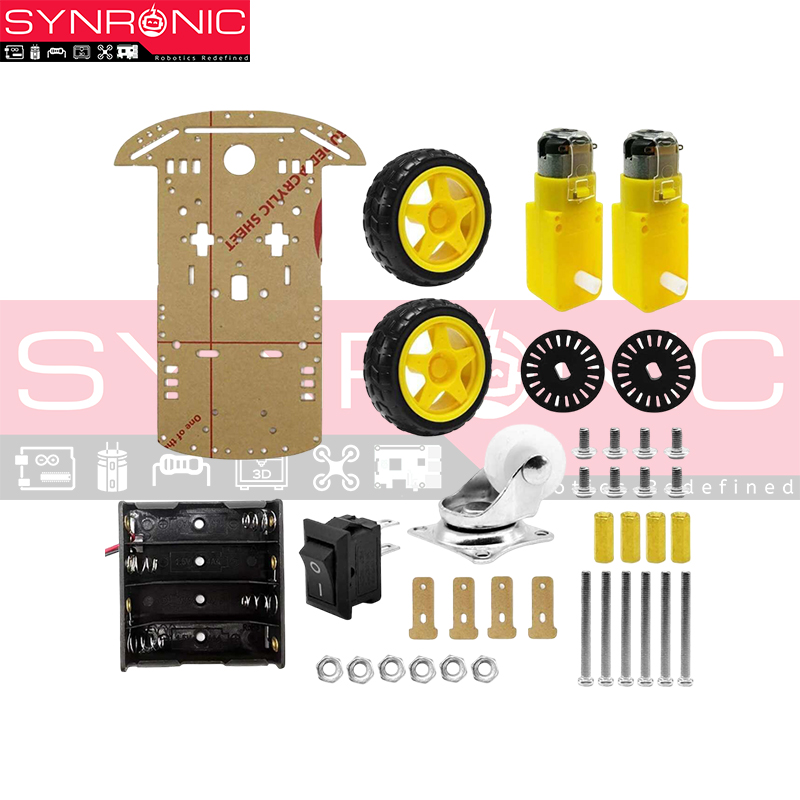 2WD Two Wheel Drive BO Motor DIY Kit Acrylic – Synronic