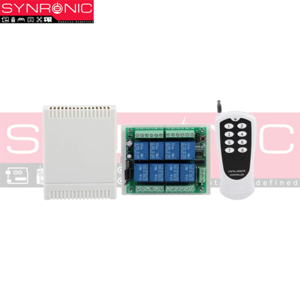 8 Channel 12V Relay Board with RF Remote 433MHz – Synronic