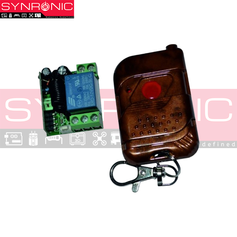 1 Channel 12V Relay Board with RF Remote 433MHz – Synronic