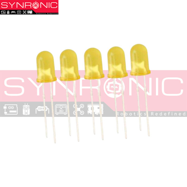 Led 5mm Yellow Diffused (Pack of 5pcs) – Synronic